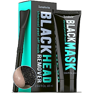SUNATORIA Blackhead Remover Mask - for Women and Men - Activated Charcoal Peel Off Face Mask - Deep Pore Cleaner Nose Blackhead Remover Pore Release - Black Head Remover for Face
