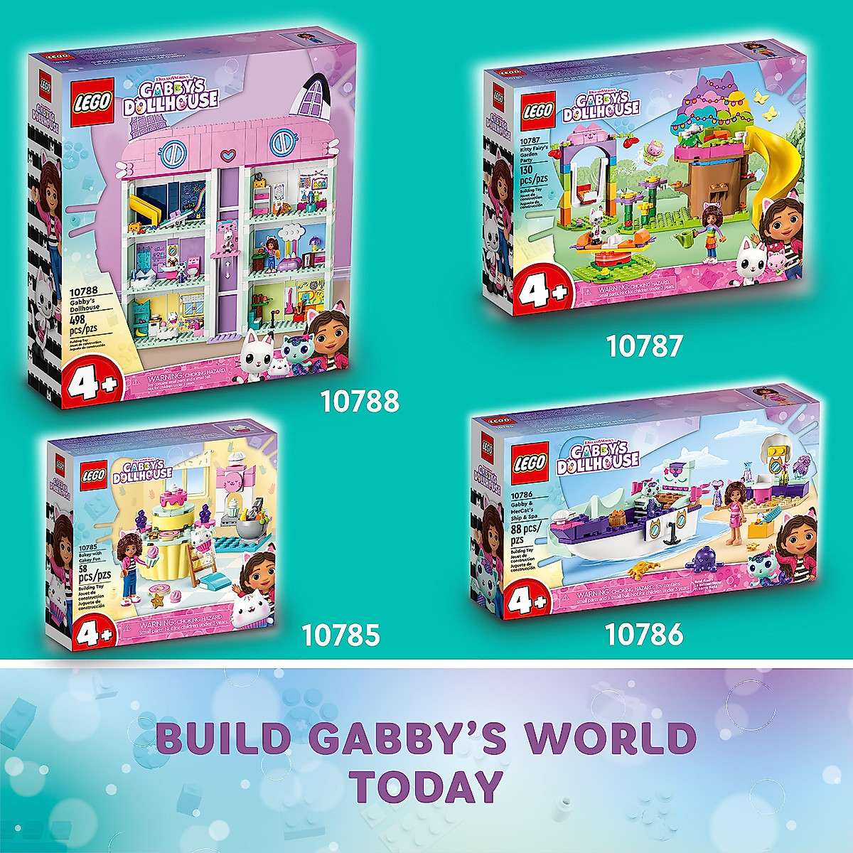 Lego Gabby’s Dollhouse 10788 Building Toy Set, 8-Room Playhouse with Purrfect Details and Popular Characters from The Show, Including Gabby, Pandy Paws, Cakey and Mercat, Kids Toy for Ages 4 and up