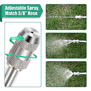 Sprayer Wand, Adjustable Universal Sprayer Match 3/8'' Hose, Stainless Steel Replacement Sprayer Wand with Shut off Valve (Straight,1 Pack)
