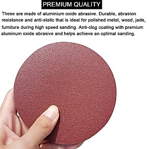 Sackorange 60 PCS 5" PSA Sanding Discs-10 Each of 80, 100, 120, 180,240, 400 Grit - 5 Inch Self Adhesive Stickyback Sandpaper Discs for DA Sander, Sand Automotive Car Paint, Woodworking Wood, Metal