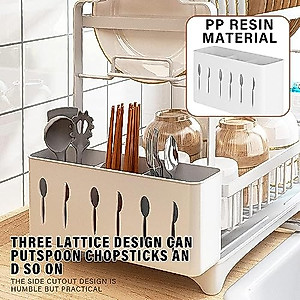 MCUIATN Dish Drying Rack -Multifunctional Dish Rack (White)