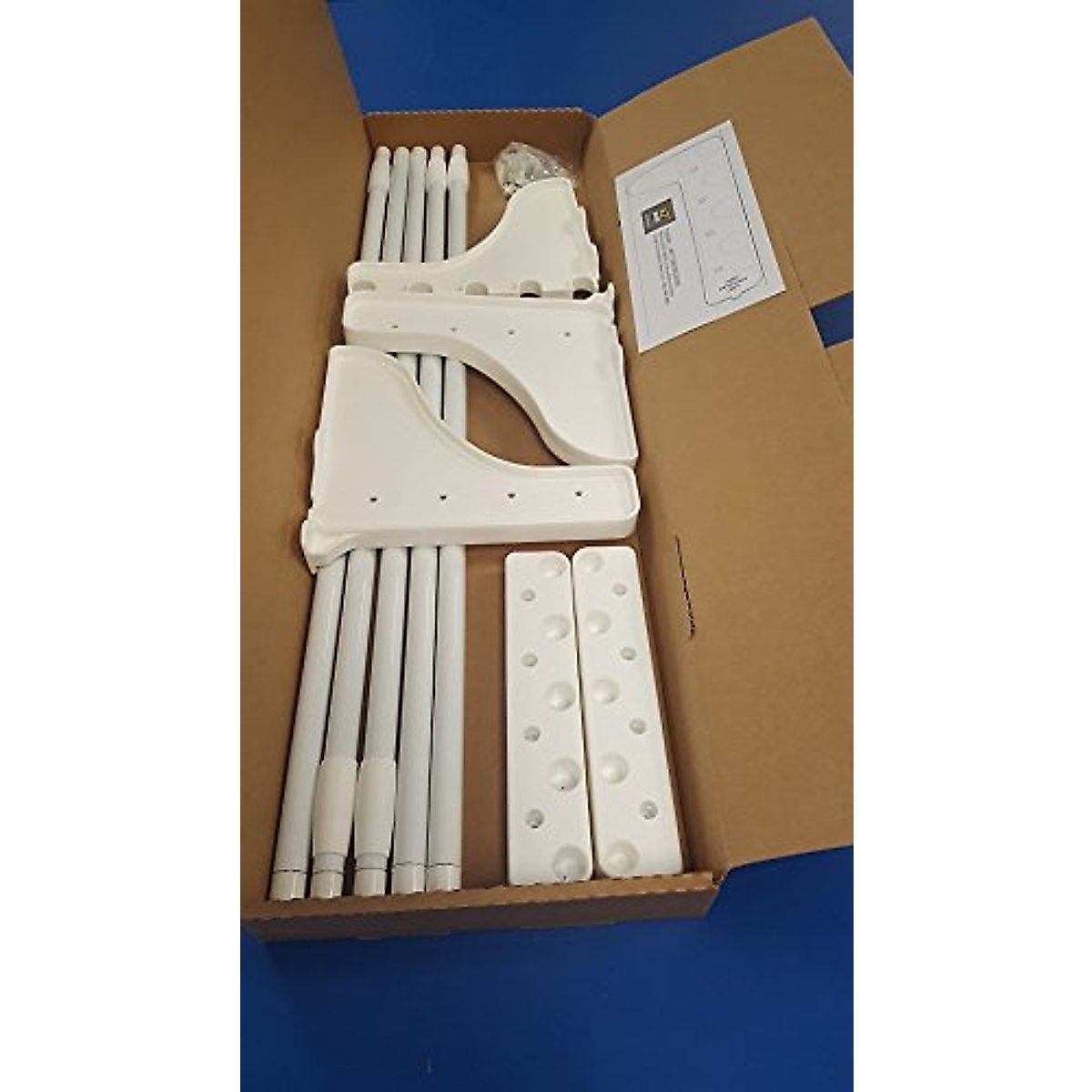 EZ Shelf DIY Expandable Shelf ONLY (No Hanging Rod) - 42.5” - 75” -White-Mounts to Backwall(Floating) with 2 End Brackets-Easy to Install-Strong- Closet Wire Shelving Alternative-(EZS-SW72-1-2)