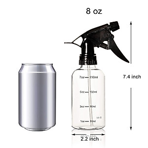 Youngever 6 Pack Empty Plastic Spray Bottles, Spray Bottles for Hair and Cleaning Solutions (8oz)