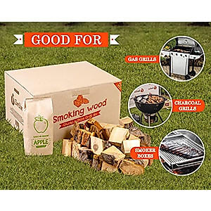 Zorestar Apple Cherry (Fruit Mix) for and Grilling - 13-15lb and BBQ Cooking firewood logs 15 lb - Apple (Fruit Mix) fire Wood and Chips - Box of fire logs for Camp, Grilling, Fireplace, Smoking