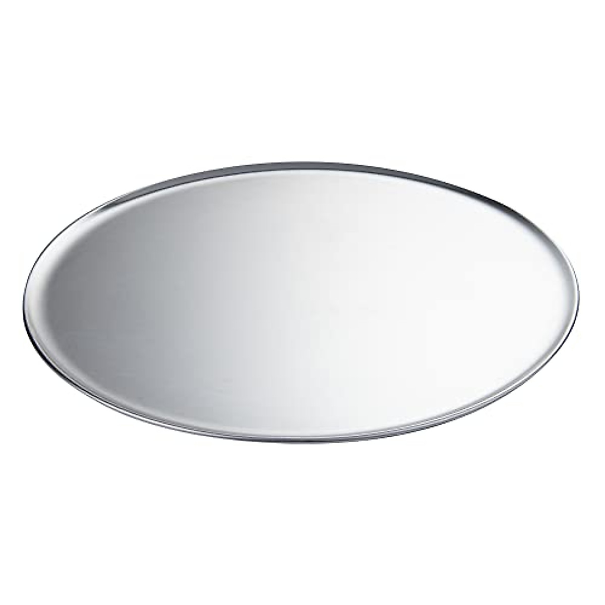 Restaurantware Met Lux 18 Inch Commercial Pizza Pan 1 Coupe Style Pizza Cooking Tray - Heavy-Duty 18-Gauge Aluminum Round Baking Tray Oven-Baking For Pizzas & More