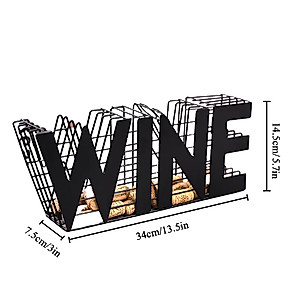 JHY DESIGN Wine Cork holder-13.5" Length Metal Craft Wine Cork Storage