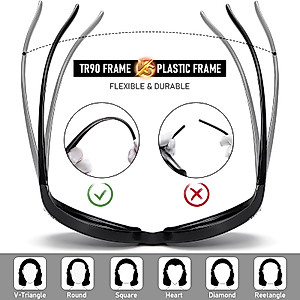 HAOLOTA Women's Polarized Fit Over Sunglasses with Rhinestone, Sun Glasses for Prescription Glasses UV400 Protection