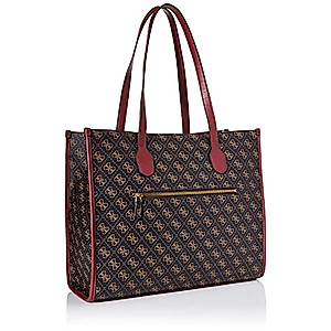 GUESS Silvana Tote Brown Logo/Merlot One Size