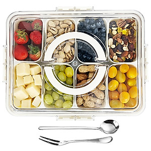 SnapWave Snackle Box Container - Snack Box Container - Snackle Box - Divided Serving Tray with Lid - Snack Tray - Snack Boxes - Snack Tray with Lid - Snacklebox - Snackle box Charcuterie Container