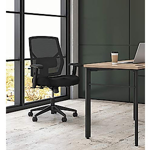 HON Crio High-Back Task Chair - Fabric Mesh Back Computer Chair for Office Desk, in Black (HVL581)