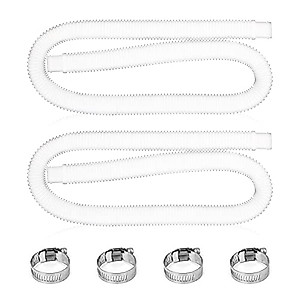 Pool Pump Hose Above ground pool hose, 2 Pack 59"Long 1.25"Diameter Swimming Pool Replacement Hose, Compatible with Pump Model 607, 637, 330 GPH, 530 GPH, and 1000 GPH