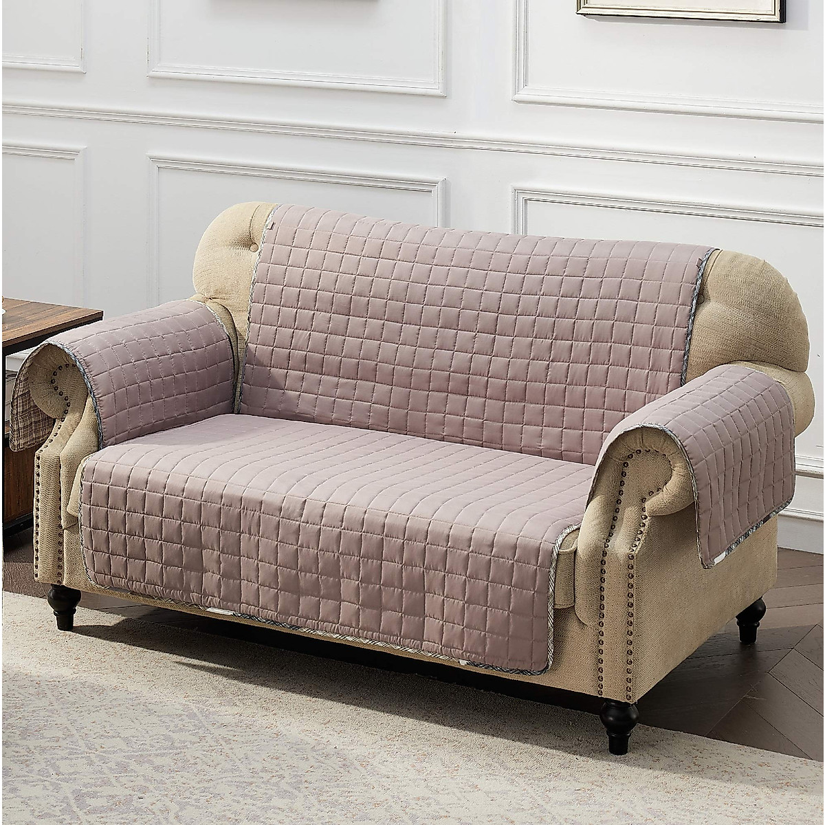 Barefoot Bungalow Gold Rush Slipcover, Loveseat, Gray