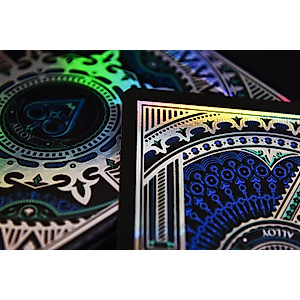 Alloy Cobalt Playing Cards Poker Deck Custom Design Foiled Backs & Faces New