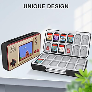 HEIYING Game Card Case for Nintendo Switch&Switch OLED,Customized Pattern Switch Lite Game Card Case with 48 Game Card Slots and 24 Micro SD Card Slots