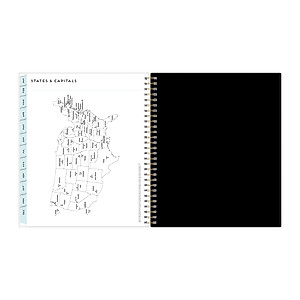 Blue Sky 2024 Monthly Planner, January - December, 8" x 10", Clear Pocket Cover, Wirebound, Baccara Dark (110216-24)