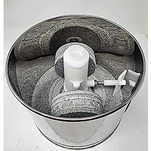 Tabakh Max 2-Liter Stone Wet Grinder with Atta Kneader & Coconut Scraper, 110V, Gray