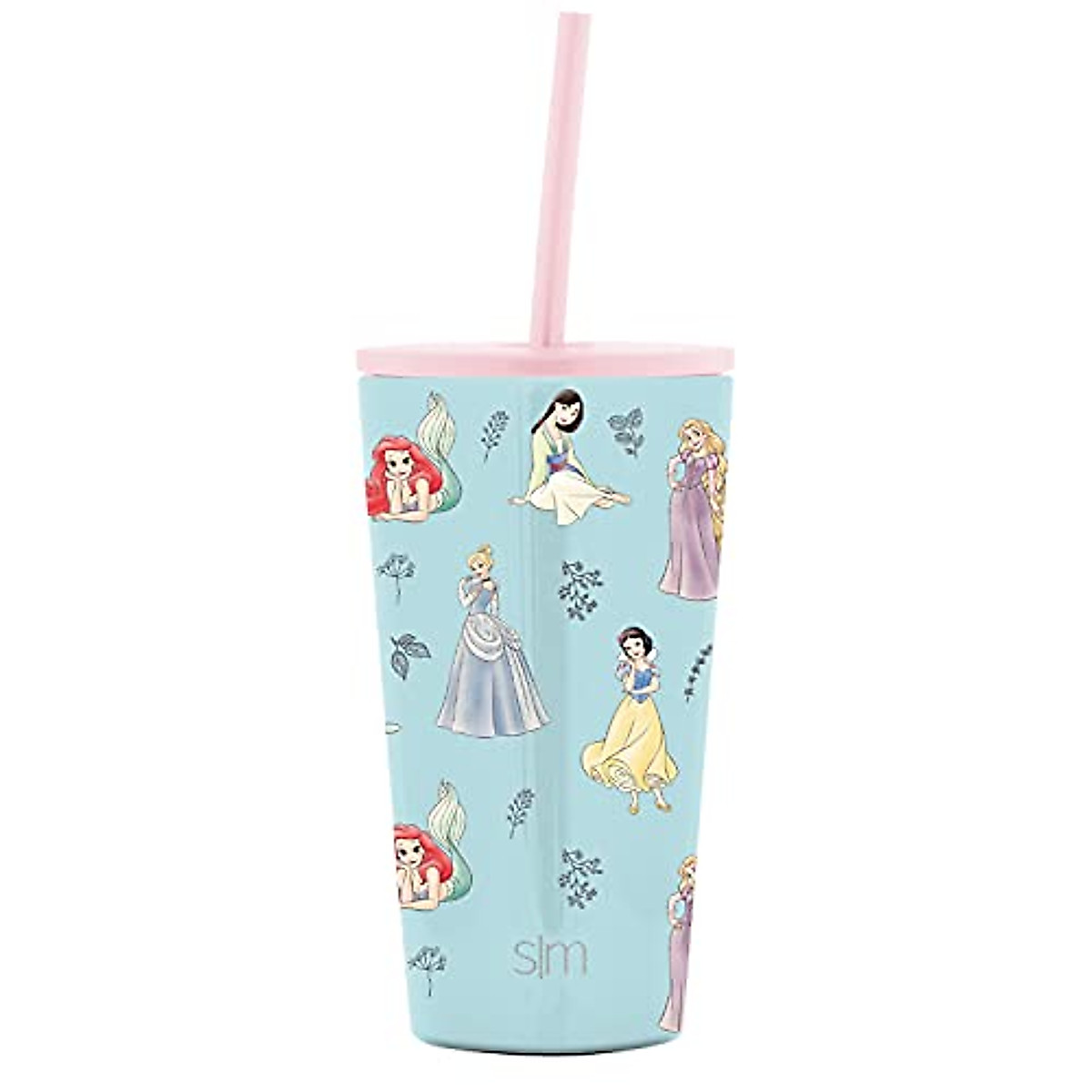 Simple Modern Disney Insulated Tumbler Cup with Flip Lid and Straw Lid | Gifts for Women Men Reusable Stainless Steel Water Bottle Travel Mug | Classic Collection | 16oz Princesses Royal Beauty