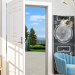 HOSOM Entrance Door Lock Set with Single Cylinder Deadbolts Combo Pack, Modern Slim Square Door Lever for Exterior and Interior Door, Satin Nickel