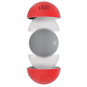 Vice Pro Soft Golf Balls, Red (One Dozen)