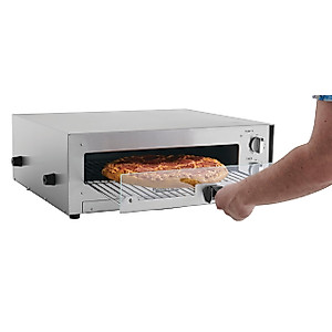 Kratos 29M-037 16" Commercial Electric Countertop Pizza Oven, 120V, 1700 Watts, Stainless Steel Pizza Oven with Glass Door for Restaurants, Cooks Pizzas up to 16" in Diameter