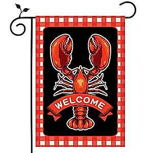 Nepnuser Crawfish Boil Garden Flag Let's Cray Birthday Party Indoor Outdoor Lawn Front Yard Welcome Sign Decoration