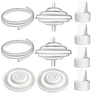 PumpMom Pump Parts Compatible with Spectra and Motif, Replacement Duckbill Valves, Tubes and Silicone Membrane for Spectra S2 Spectra S1 9 Plus and SG Breastpumps