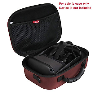 Hermitshell Hard EVA Travel Case for Oculus Quest 2 & Quest VR Gaming Headset (Red)