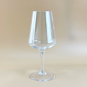 20-ounce Unbreakable Wine Glasses-Plastic Stem Wine Glasses, set of 6-All Purpose,Red or White Wine Glass,Dishwasher Safe,BPA Free