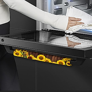 DMCXERO Refrigerator Handle Covers Set of 4 Appliance Handle Covers Use on Keep Kitchen Appliance Fridge Oven Microwave Dishwasher Clean (Sunflower)