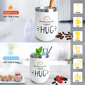 Get Well Soon Gifts for Women, 13 Pcs Care Package Gift Feel Better Basket Warm After Surgery Recovery Encouragement Gift Thinking of You Box with Blanket Tumbler for Friends Female