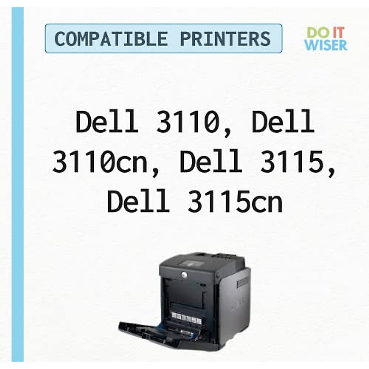Do it Wiser Remanufactured Toner Cartridge Replacement for Dell 3110cn 3115cn 3110 3115 | 310-8094 - High Yield 8,000 Pages (Cyan)