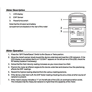 Extech 480823 Extremely Low Frequency Electromagnetic Field Meter