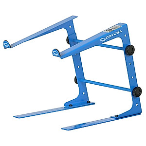 New! Odyssey Lstands Adjustable Stand-Alone Tabletop Laptop pro DJ Stand - Blue