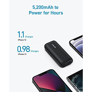 Anker 321 Power Bank (PowerCore 5K), 5,200mAh Portable Charger, Compatible with iPhone 13 and 12 Series, Samsung, Google Pixel, LG, and More