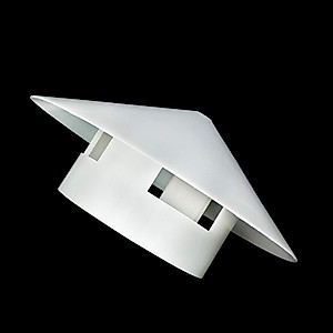 Chimney Rain Cap PVC Breathable Cap Plastic Rain Cap Vent Cap Pipe Cap Vent Cap, 4.3 inches (110 mm)