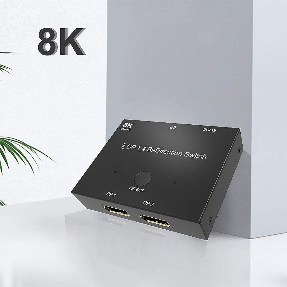 CABLEDECONN DisplayPort 8K DP 1.4 Switch Bi-Direction 8K@30Hz 4K@120Hz Splitter Converter for Multiple Source and displays.