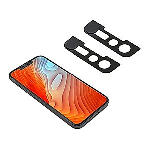Webcam Cover,Front Camera Cover Compatible for iPhone 13,iPhone 13 Mini,iPhone 13 Pro,iPhone 13 Pro Max,Protect Privacy and Security,Not Affect Face ID, 2 Pack-Black