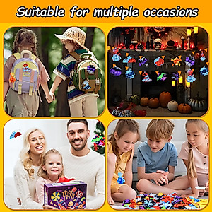 80Pcs Halloween Party Favors for Kids, Halloween Fidgets Toys with Mini Pop Keychain, Halloween Fidget Sensory Pop Toys, Classroom Prizes Box, Treasure Chest Halloween Treat Bags Gifts, Stress Relief