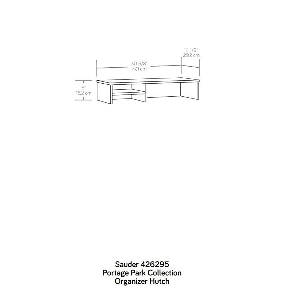 Sauder Portage Park Engineered Wood Storage Drawer in Kiln Acacia Brown