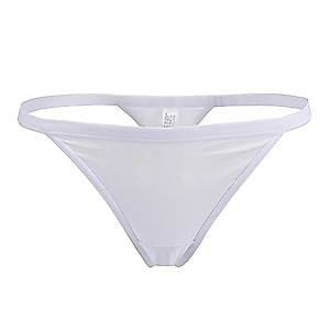 YOYI FASHION Women Cotton Low Rise Soft Breathable T-Back G-String Thong Panties 6 Packs US Size M/L