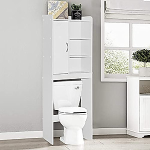 Better Home Products Ace Over -The-Toilet Storage Shelf in White