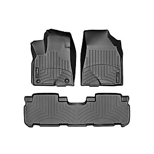 WeatherTech Custom Fit FloorLiners for Toyota Highlander - 1st & 2nd Row (44632-1-2), Black