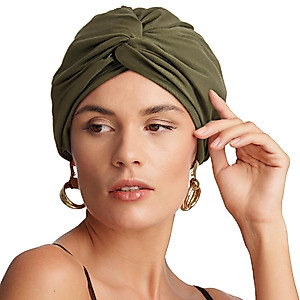YANIBEST Silk Bonnet Satin Bonnet Hair Bonnet for Sleeping Silk Hair Wrap for Sleeping Bonnets for Women Curly Hair Green