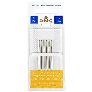 DMC 3 Pack Size 22-24-26 (One Pack Each)-Cross Stitch Needles - Total 18 Needles - New Package