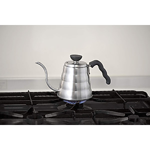 Hario V60 "Buono" Drip Kettle Stovetop Gooseneck Coffee Kettle 700ml, Stainless Steel, Silver