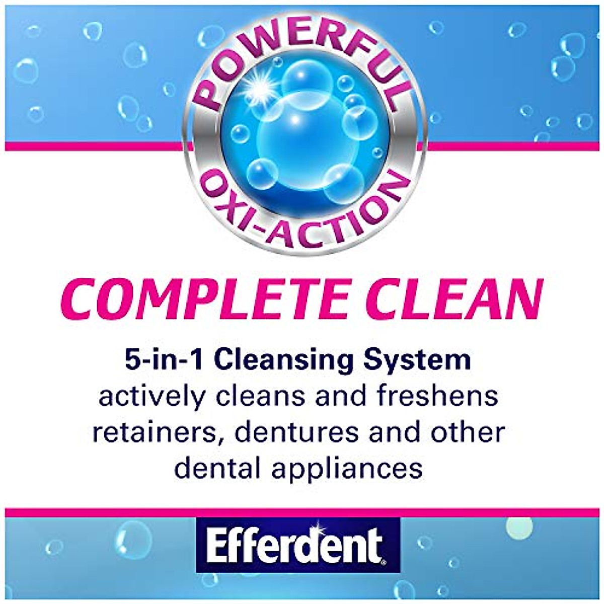 Efferdent Denture Cleanser Tablets, Complete Clean, 102 Tablets