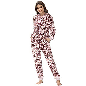 Zexxxy Women’s Stitch Costume Leopard Print Onesies Oversized Pluse Size Pink Leopard Print 2Xl
