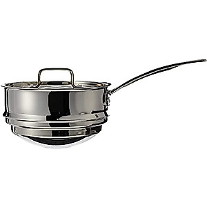 Cuisinart MCP111-20N MultiClad Pro Stainless Skillet, 20-cm, Universal Double Boiler w/Cover