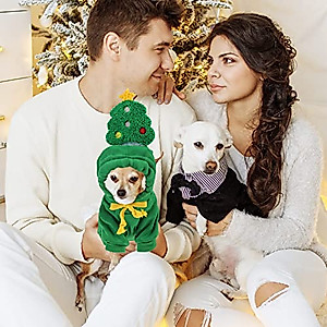 PATKAW Pet Santa Costume Chinese New Year Dog Costumes Santa Claus Pet Coat Spring Festival Cat Suit Christmas Warm Winter Dog Clothes Puppy Lunar New Year Party Dress