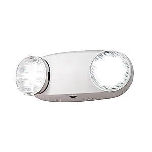 GZRUIYANG Emergency Lights with Battery Backup, 2 Pack Emergency Light, LED Commercial Emergency Lights, UL Listed, AC 120/277V, Hardwired Emergency Exit Light Fixtures for Business - (White)